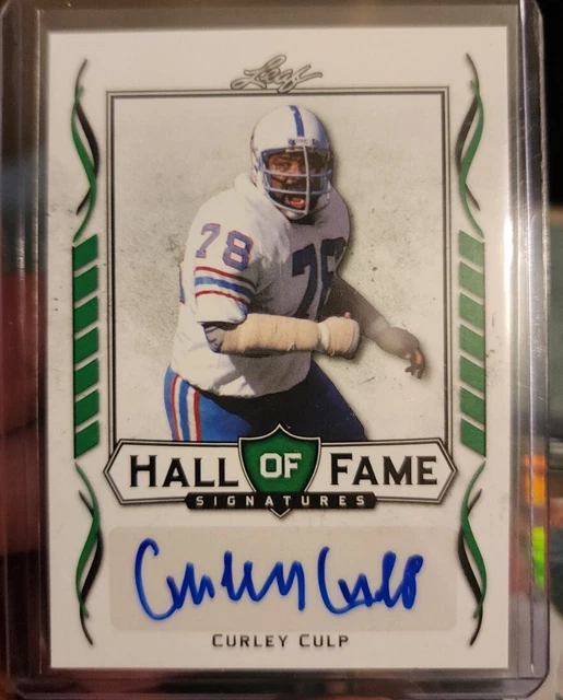 A 2021 LEAF Curley Culp auto autographe Hall of Fame signatures HOF ...