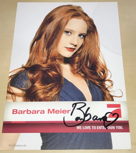 BARBARA MEIER AUTOGRAMMKARTE Original signiert Autogramm Karte Top Model GNTM AK EUR 3,70 ...