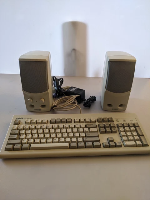 VINTAGE COMPUTER DELL QuietKey Keyboard and Cambridge SoundWorks ...