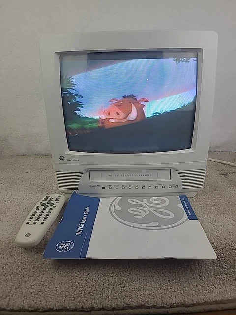 GE CRT 13& TV Spacemaker 13TVR70 Retro Gaming W/Remote & Manual Tested ...