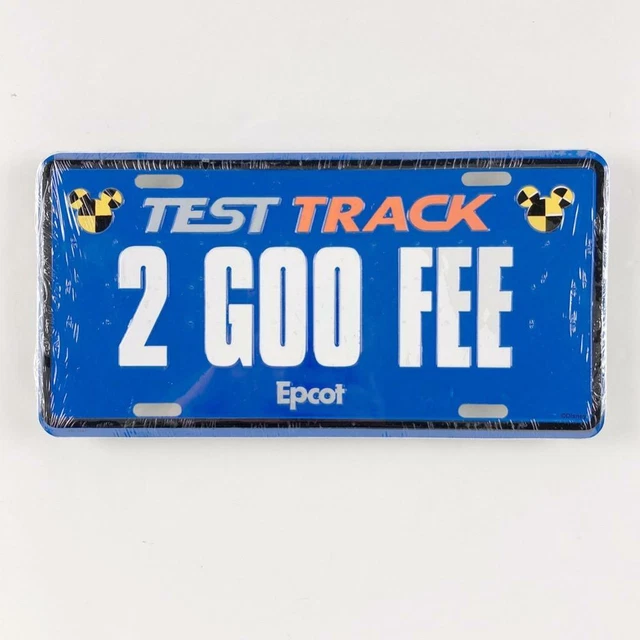 DISNEY EPCOT TEST Track License Plate 2 Goo Fee Goofy NEW $29.99 - PicClick