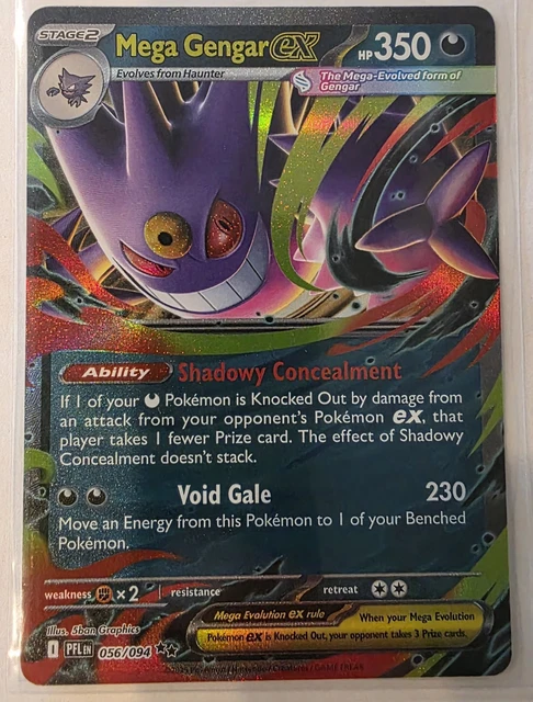 POKEMON - MEGA Gengar ex 056/094 Phantasmal Flames Holo Double Rare ...