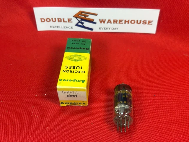 VINTAGE AMPEREX EF91 / 6AM6 Electron Vacuum Tube ONE (1) PER ORDER $14. ...