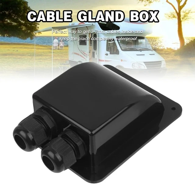 PORTS CABLE ENTRY Gland RV Roof Cable Box Solar Panel Terminal Block ...