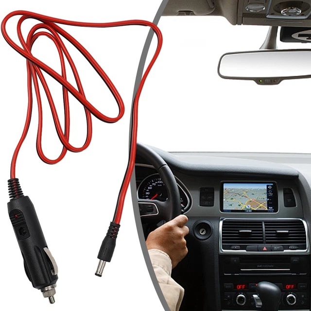 CAR POWER CORD Accessories 120cm/3.9ft 1Pcs 5.5mmx2.1mm 5A Black DC 12V ...
