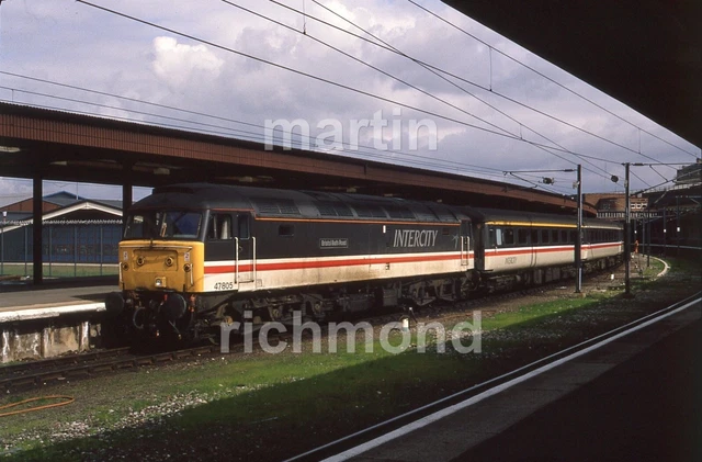 YORK STATION CLASS 47 47805 35mm Positive RN377 £2.99 - PicClick UK