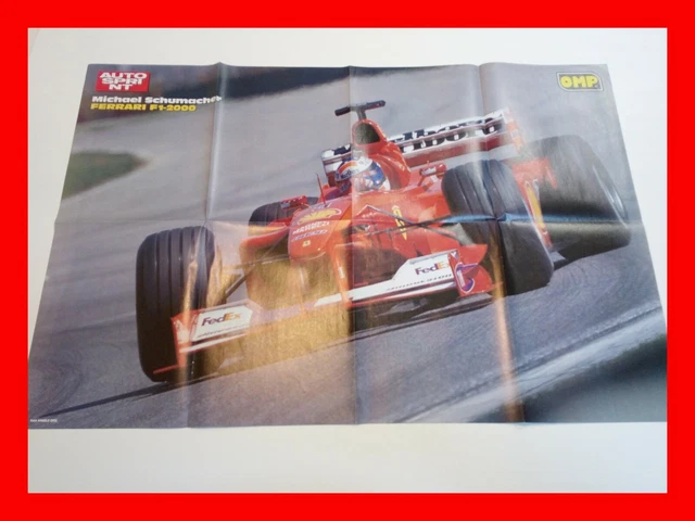 AUTOSPRINT DOPPIO POSTER formula 1 FERRARI F1 2000 SCHUMACHER - 80x54 cm EUR 15,00 - PicClick IT