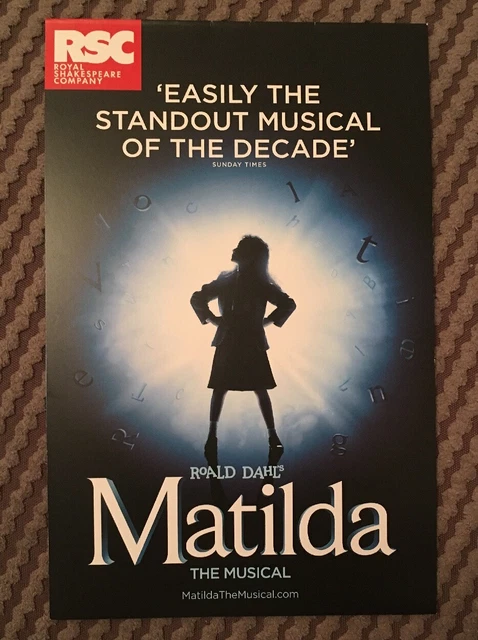RSC - ROALD Dahl’s "Matilda The Musical" Fold Out Flyer Wales ...