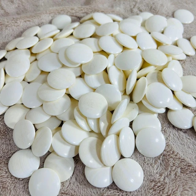 GO STONES CLAM Shell Nachiguro Size 24 White 180 Black 181 Used Japan ...