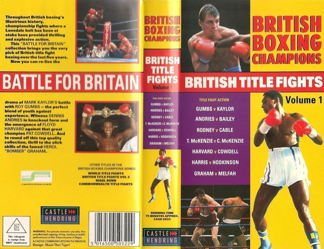 BRITISH BOXING TITLE Fights Vol.1 [VHS] [VHS Tape] £6.40 - PicClick UK
