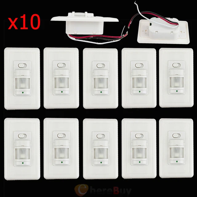 MOTION SENSOR SWITCH, AC 100-130V PIR Sensor Light Rocker Switch Human ...