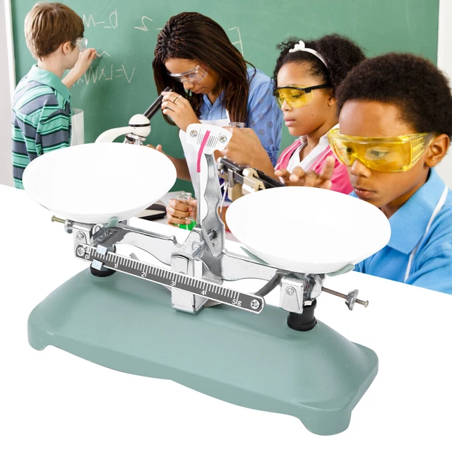 MECHANICAL BEAM BALANCE Table Scale 100g/500g Weight Standard School ...