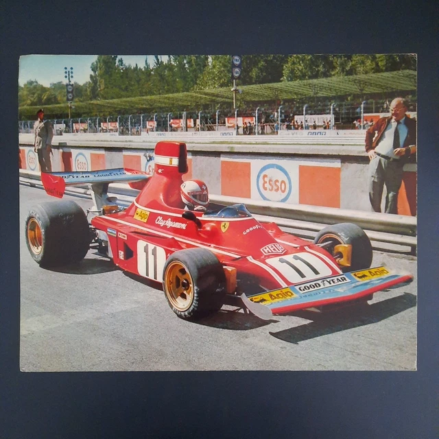 PHOTO ANCIENNE F1 Formule 1 Vintage Clay Regazzoni Ferrari 312 Années ...