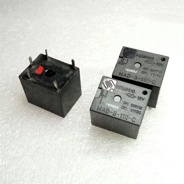 10PCS MEISHUO MAD-S-112-C Poewr Relay 12VDC 5Pin 10A 120VAC £15.32 ...