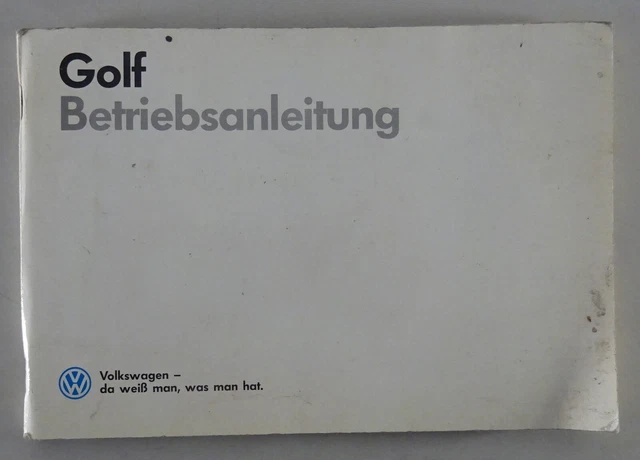 MANUALE / GUIDA VW GOLF 2 Benzina E Diesel Edizione 1988 EUR 22,69 ...