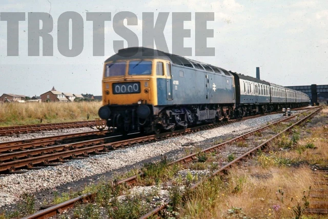 35MM SLIDE BR British Railways Diesel Loco Class 47 47555 Kirkham 1977 ...