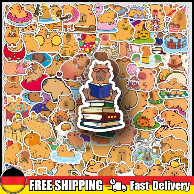 100PCS CUTE CAPYBARA Stickers Multi-Function Capybara Decals for ...