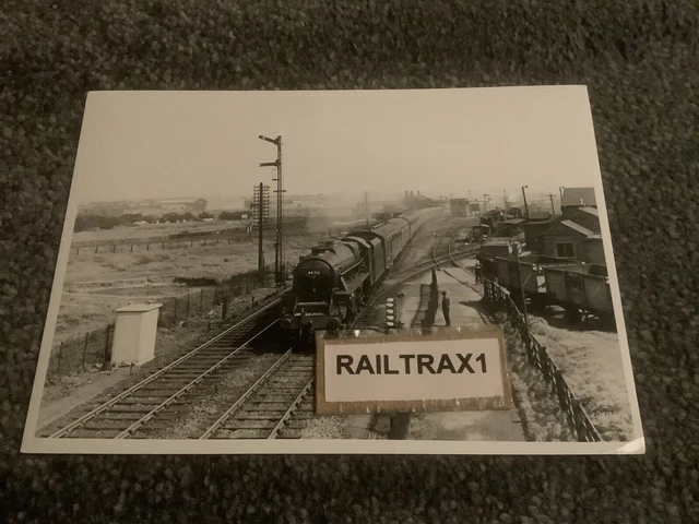 RAILWAY STEAM PHOTOGRAPH - 44712 + Nr. BESCOT STATION & SIGNAL BOXES ...