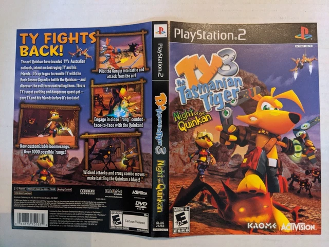 TY3 THE TASMANIAN Tiger Night Of The Quinkan solo artwork per PS2 EUR 6 ...