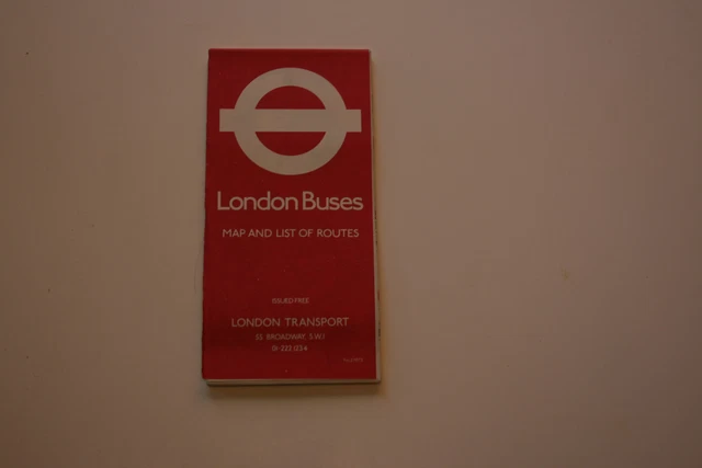 LONDON TRANSPORT LONDON Buses Map & List of Routes - 1973 No 2 4/73 £5. ...