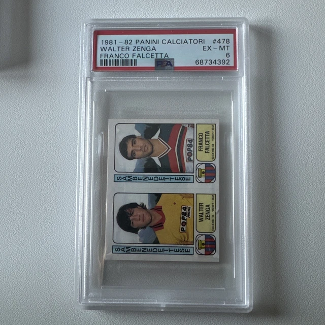 ALBUM FIGURINE CALCIATORI Panini 1981/82 Zenga/Falcetta #478 Psa 6 EUR ...