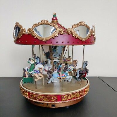 MR CHRISTMAS MARQUEE Merry Go Round Carousel 30 Songs Lights Tested ...
