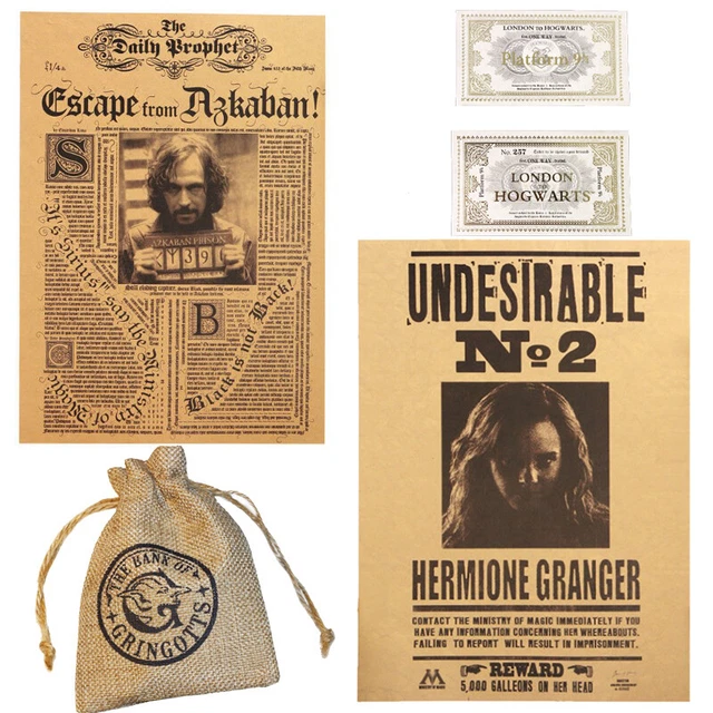 HARRY POTTER NEWSPAPER Hogwarts Dumbledore Sirius Black Ron £9.99 ...
