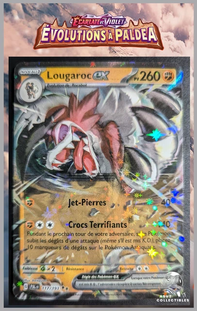 CARTE POKÉMON LOUGAROC ex 117/193 PAL FR Ecarlate Violet Evolutions ...