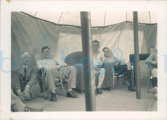 1930S LONDON RIFLE Brigade Soldiers inside mess tent 3x2" Orig photo £ ...