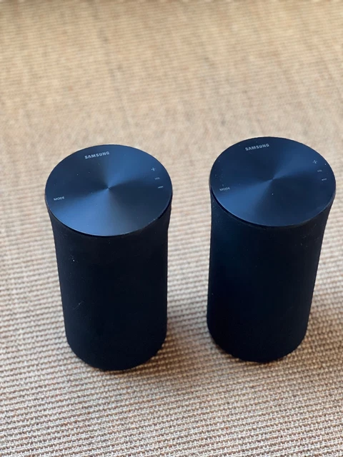 SAMSUNG R1 SPEAKERS - Set of 2 - R1 Wireless Bluetooth 360 Multi-Room ...