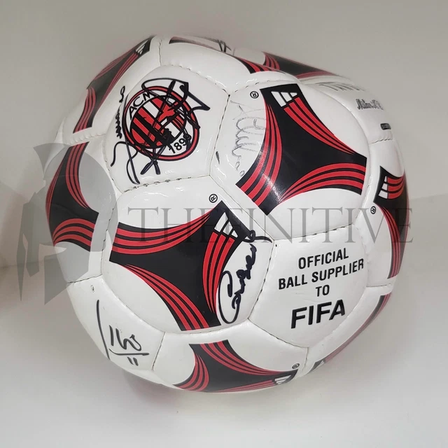 AC MILAN PALLONE cuoio AUTOGRAFATO giocatori inizio '2000 TANGO FIFA ...