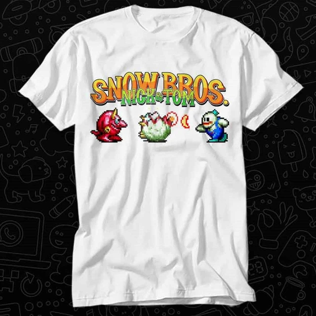 SNOW BROS RETRO Arcade 80s Game 8Bit Pixel Art T-Shirt Unisex 137 £18. ...