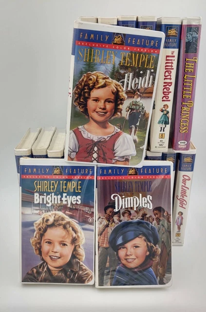 SHIRLEY TEMPLE VHS x20 Heidi Curly Top Stowaway Little Princess Captain ...