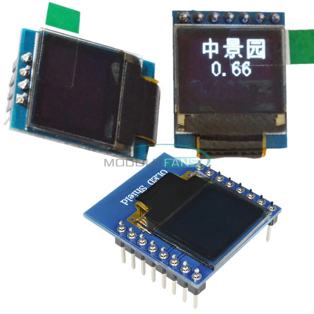 MODULE D'AFFICHAGE SPI Wemos D1 Mini OLED I2C pour bouclier OLED 0,66 ...