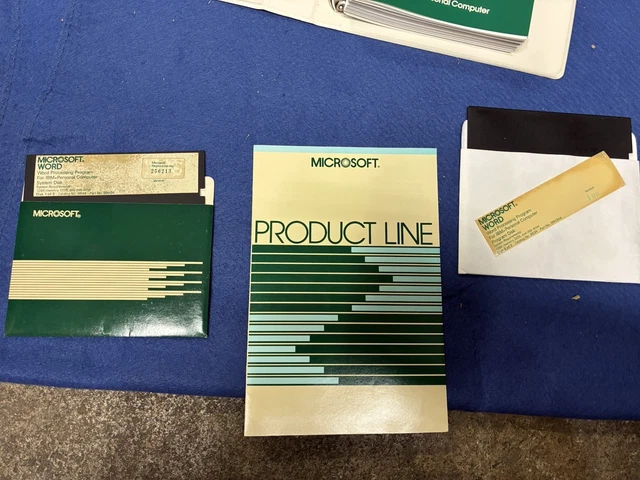 RARE 1983 MICROSOFT Word Software Version 1.00 For IBM PC Floppy Disks ...