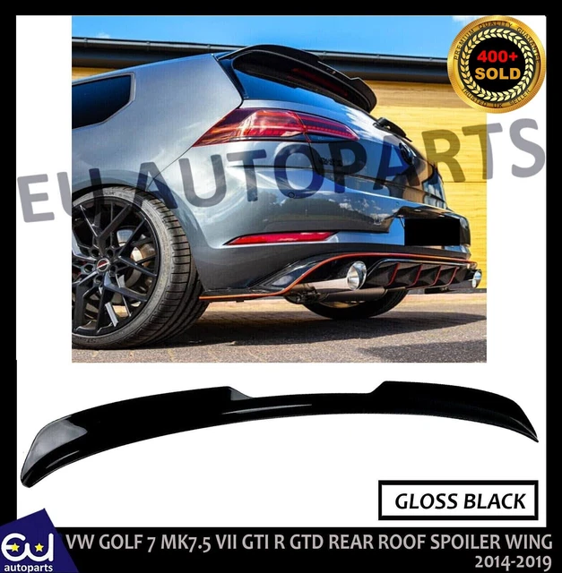 FOR VW GOLF 7 Mk7.5 Vii Gti R Gtd Rear Roof Spoiler Wing Gloss Black ...
