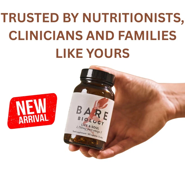 BARE BIOLOGY-LIFE & Soul 1,700mg Pure Omega 3 Fish Oil 60 Capsules Free ...