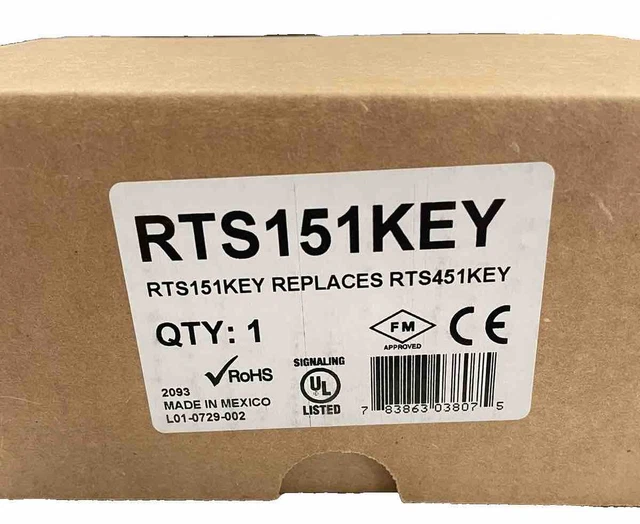 SYSTEM SENSOR RTS151KEY Fire Alarm Remote Test Station, Key Switch $48. ...
