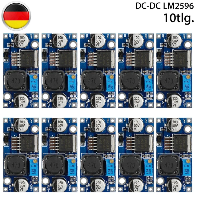 10X LM2596 DC Step Down Spannungswandler Arduino Modul Regler LM2596S ... 10X LM2596 DC Step Down Spannungswandler Arduino Modul Regler LM2596S ...