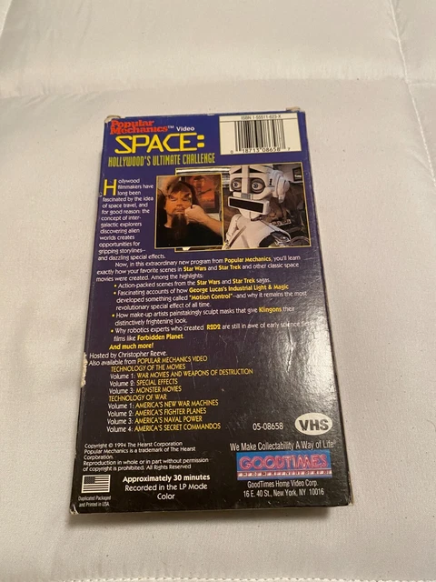 SPACE: HOLLYWOOD'S ULTIMATE Challenge Popular Mechanics Video Tape VHS ...