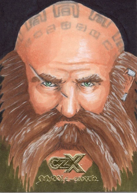 HERR DER RINGE Mittelerde CZX Skizzenkarte von Emre Varlibas Dwalin EUR ...