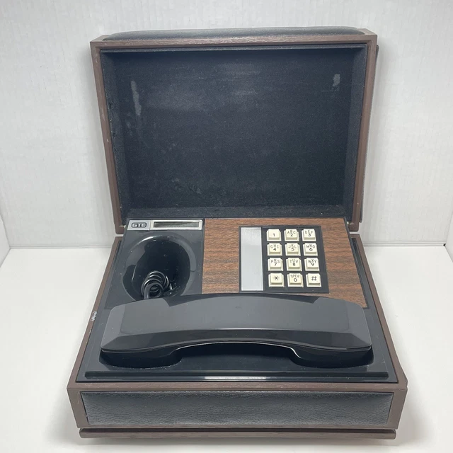 DECO-TEL HIDDEN EXECUTIVE Box Telephone (VINTAGE) Faux Wood/Leather ...