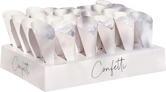GINGER RAY WEDDING Confetti Tray with 24 Cones and Confetti, White $26. ...