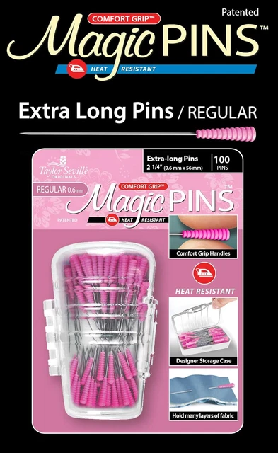 ORIGINALS COMFORT GRIP Magic Pins Extra Long Regular -Quilting Supplies ...