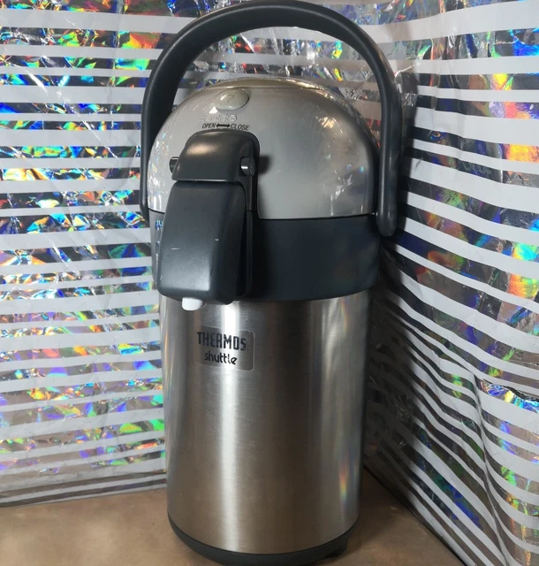 THERMOS NIPPON SANSO Stainless Steel Push Button Pump Pot 2.2L Silver ...