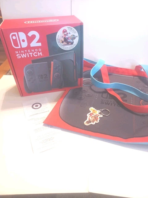 NINTENDO SWITCH 2 + Mario Kart World Bundle + Promo Carry Bag & Key ...