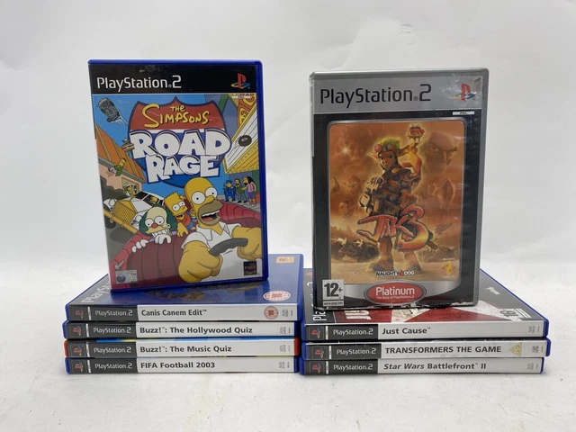 PS2 GAME BUNDLE PlayStation Simpsons Road Rage Fifa Transformer Star ...