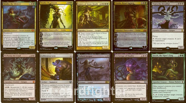 CUSTOM GORGON DEATHTOUCH Tribal Commander EDH Deck - Sisters of Stone ...