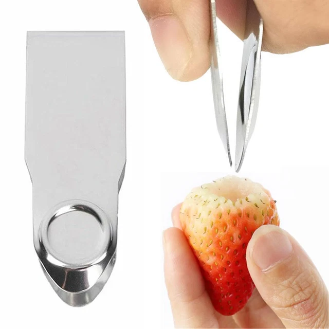 STEEL 3IN1 STRAWBERRY Tool Huller Stem Remover and Leaf Peeler H8P7 £1. ...