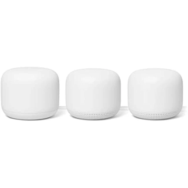 GOOGLE NEST WIFI Router 3 Pack (2nd Generation) 4x4 AC2200 Mesh Wi-Fi ...